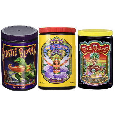 Fox Farm Trio Fertilizer Kit, Granules, Open Sesame, Cha Ching, Beastie ...