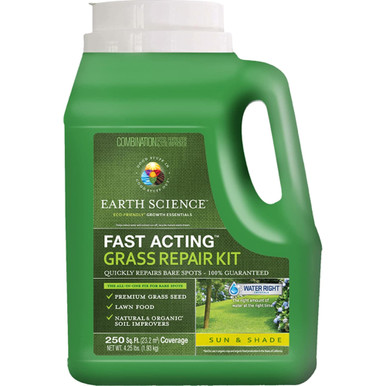 Earth Science Sun/Shade Fast Acting Grass Repair Kit, Covers 250sq ft ...