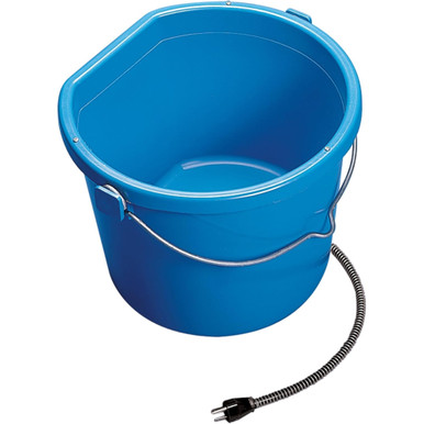 API Heated Bucket Heated Flat Back Bucket, 20 Quart, Blue - Esbenshades