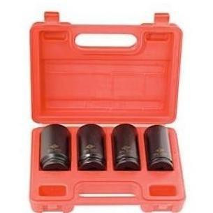 Sunex SUN2838 1/2 In Dr Spindle Nut Socket Set, 4 Piece, 6 Pt, 30mm - 36mm