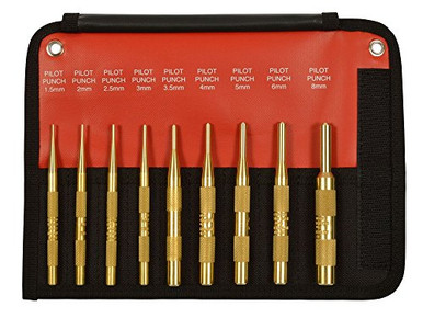 Mayhew MAY61388 Tools 9 Piece Brass Pilot Punch Set