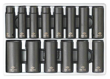 Sunex SUN2653 2653 1/2-Inch Drive Deep Metric 6 Point Impact Socket Set ...