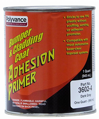 POLYVANCE UR3602-4 Bumper and Cladding Adhesion Coat Primer - Dark Gray, Qt