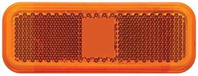 OPTRONICS A44ABP AMBER LENS RECT CLNCE LIGHT