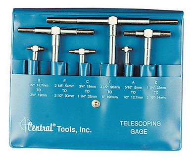Central Tools CEN6554 6554 6 Piece Telescoping Inside Diameter Gauge Set