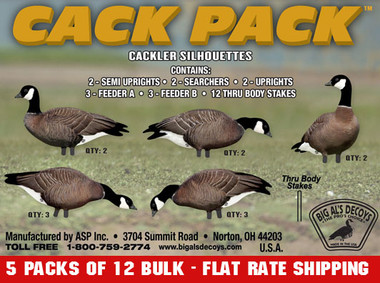 Cack Pack Cackler 5 Pack Bulk Silhouettes (60 Decoys) - Big Al's Decoys