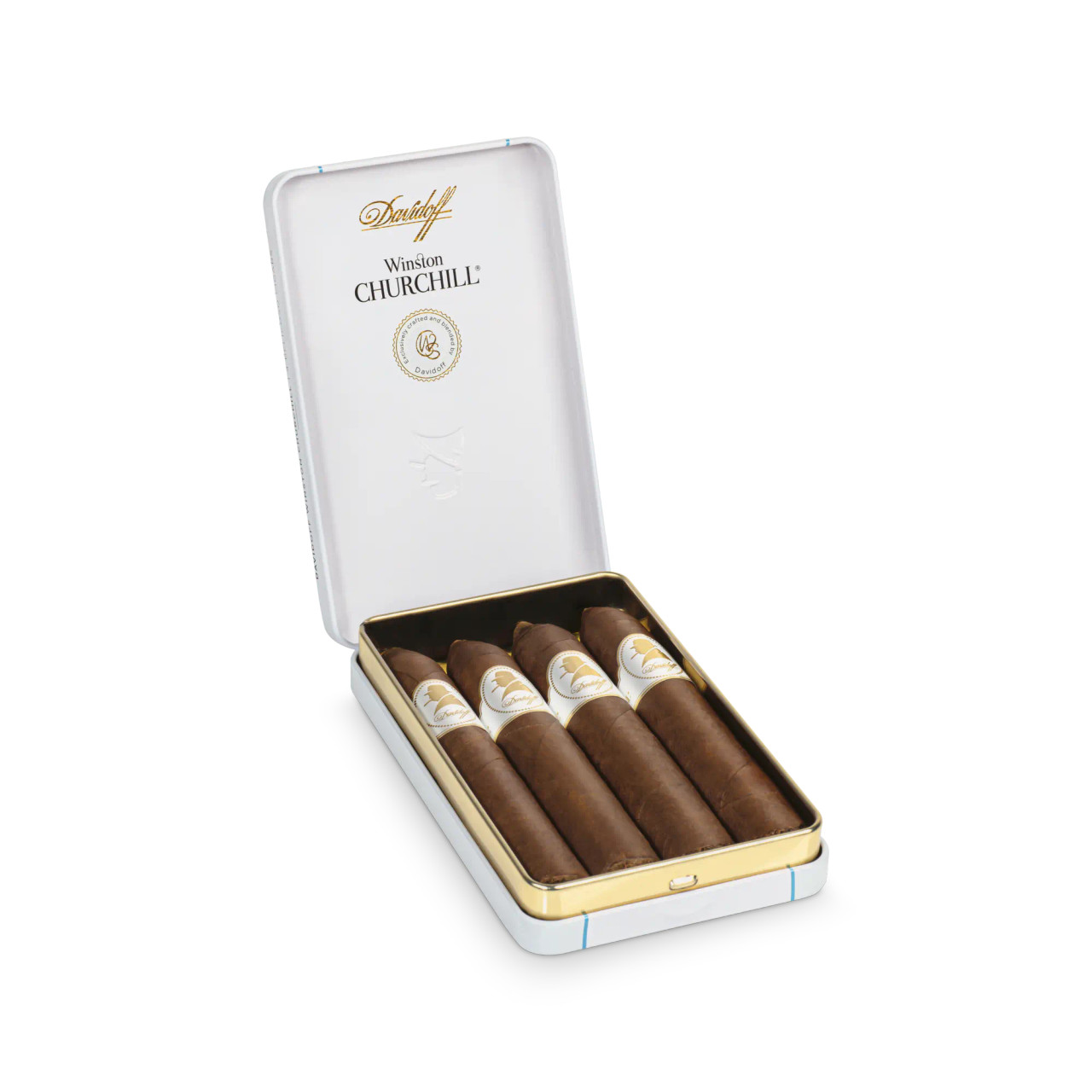 Davidoff Winston Churchill Belicoso Tin of 4 - Robusto's Cigar Superstore