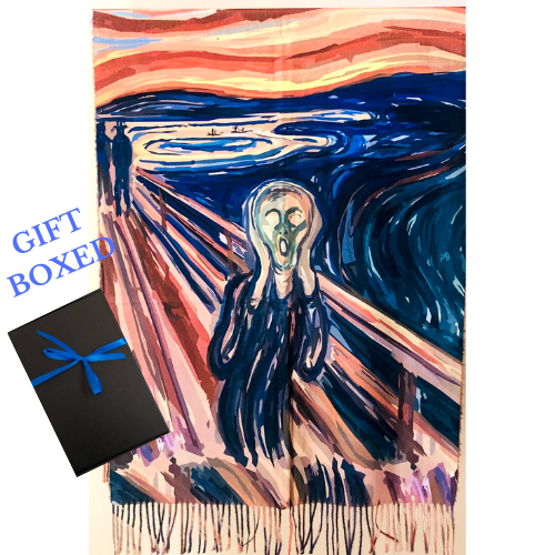 Edward Munch The Scream Masterpiece Thick Soft Shawl/Wrap in Giftbox ...