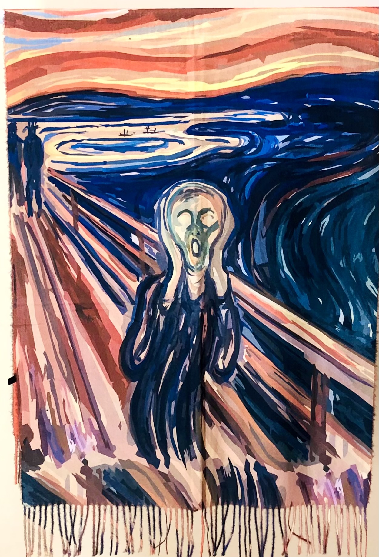 Edward Munch The Scream Masterpiece Thick Soft Shawl/Wrap in Giftbox ...