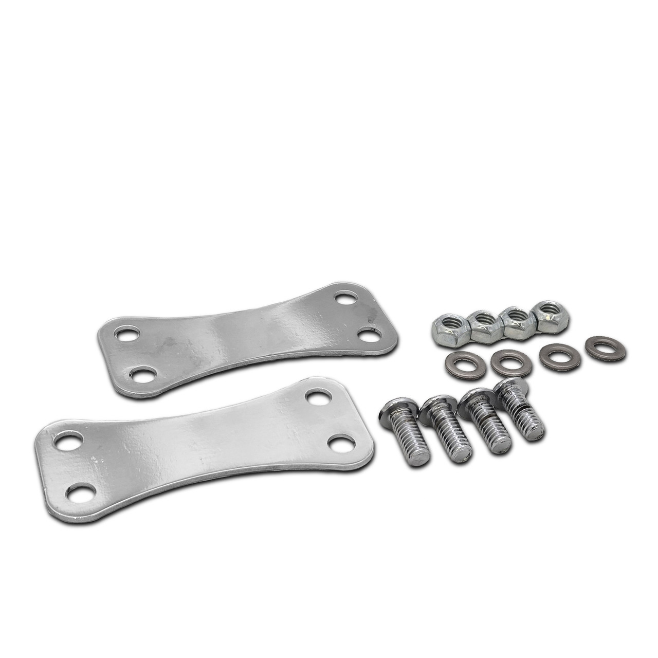Chrome Fender Relocation Brackets - 21-Inch Front Wheel Kit for Harley ...