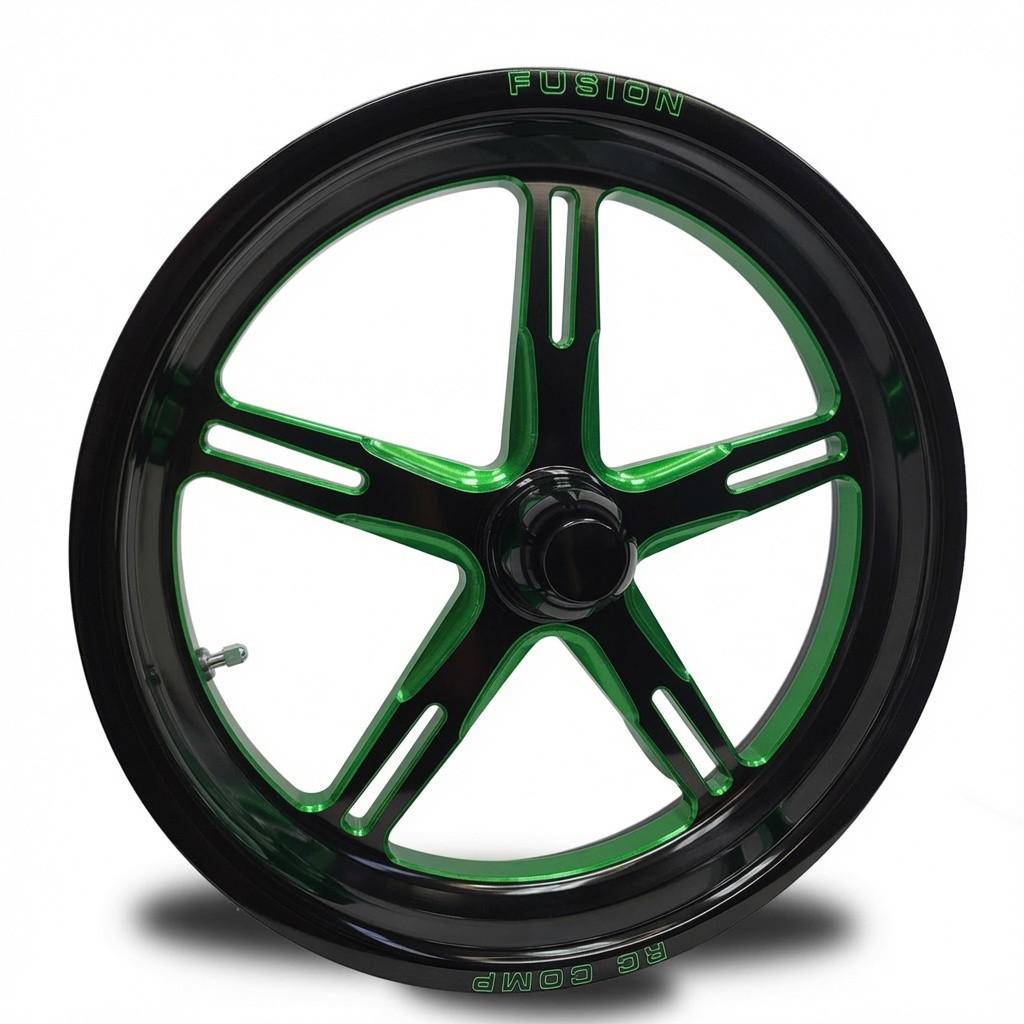 Fusion Green Kolor Pop | 15" & 17" Spindle Mount Drag Wheels