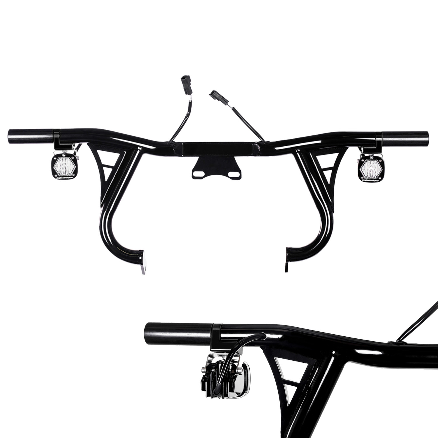 Fabworks Light Bar Crash Bar - Black with Running Lights - 2017-2023 ...