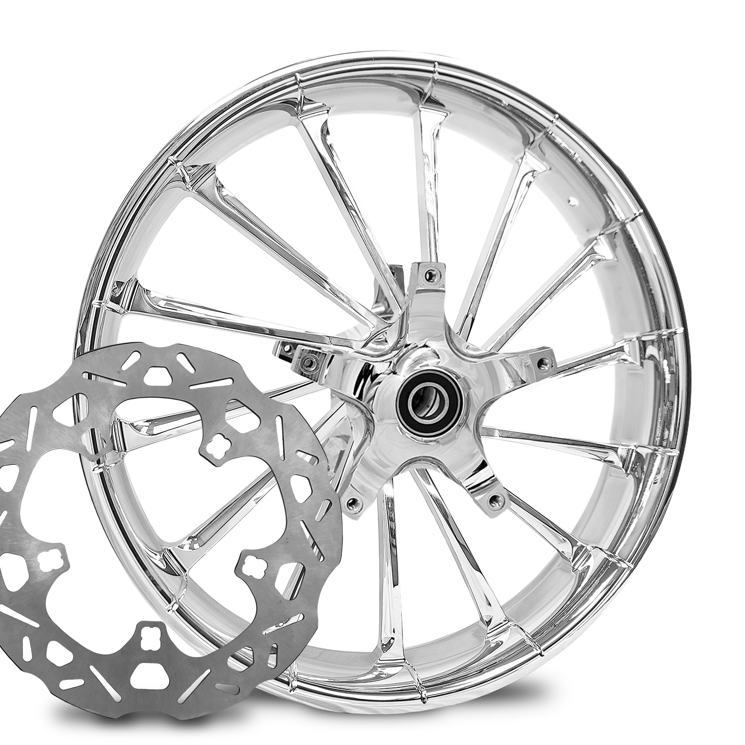 RC Components Backlash Motorcycle Wheel | Custom Chrome & Eclipse