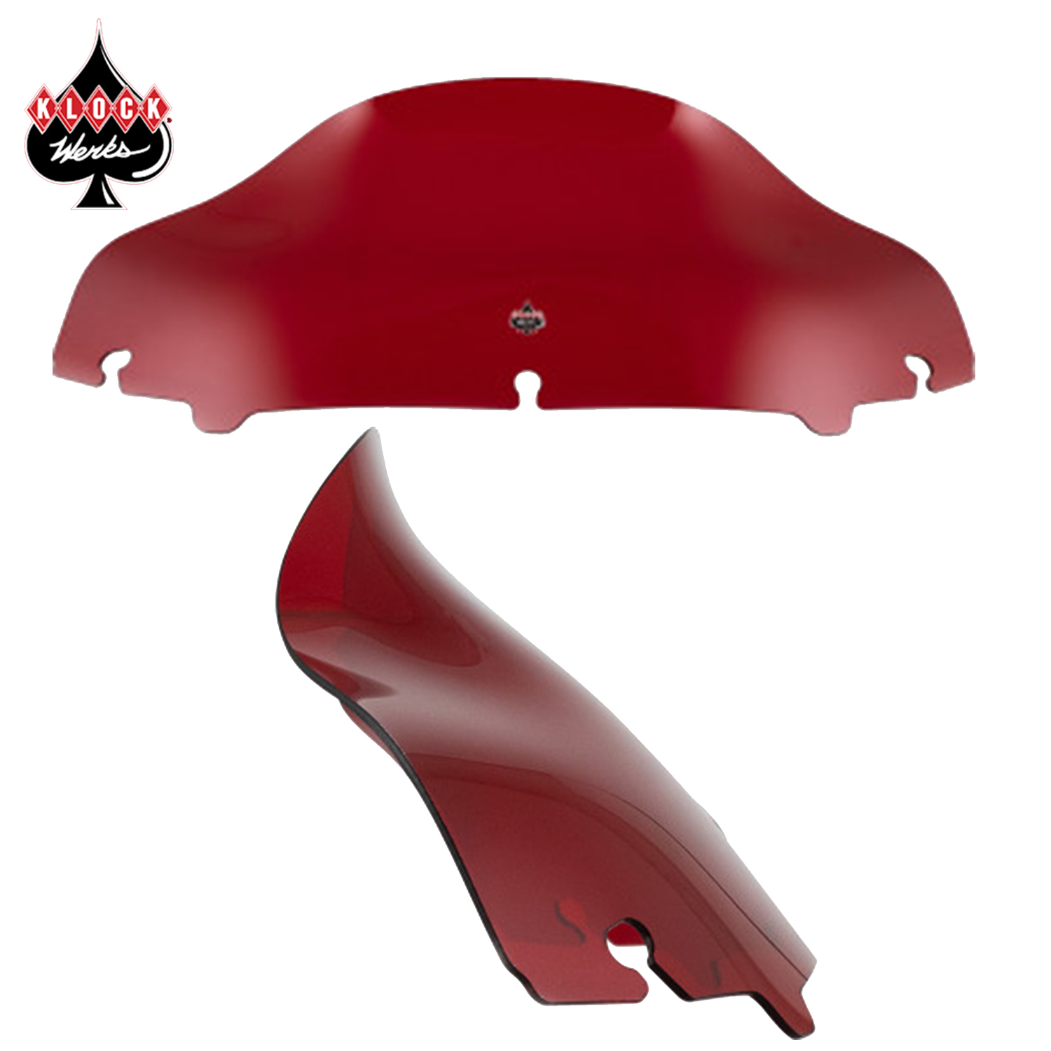 Klock Werks Color Flare Windshield – Fiery Red for '14-'23 Street Glides