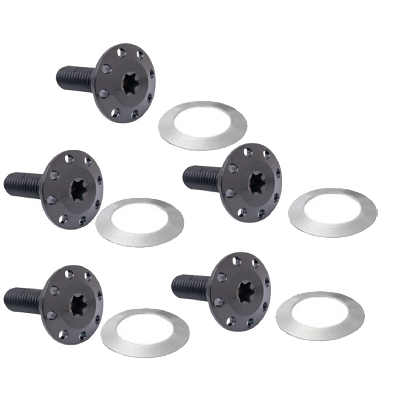 Arlen Ness Black Titanium Floating Rotor Bolts - 2014-2025 Harley ...