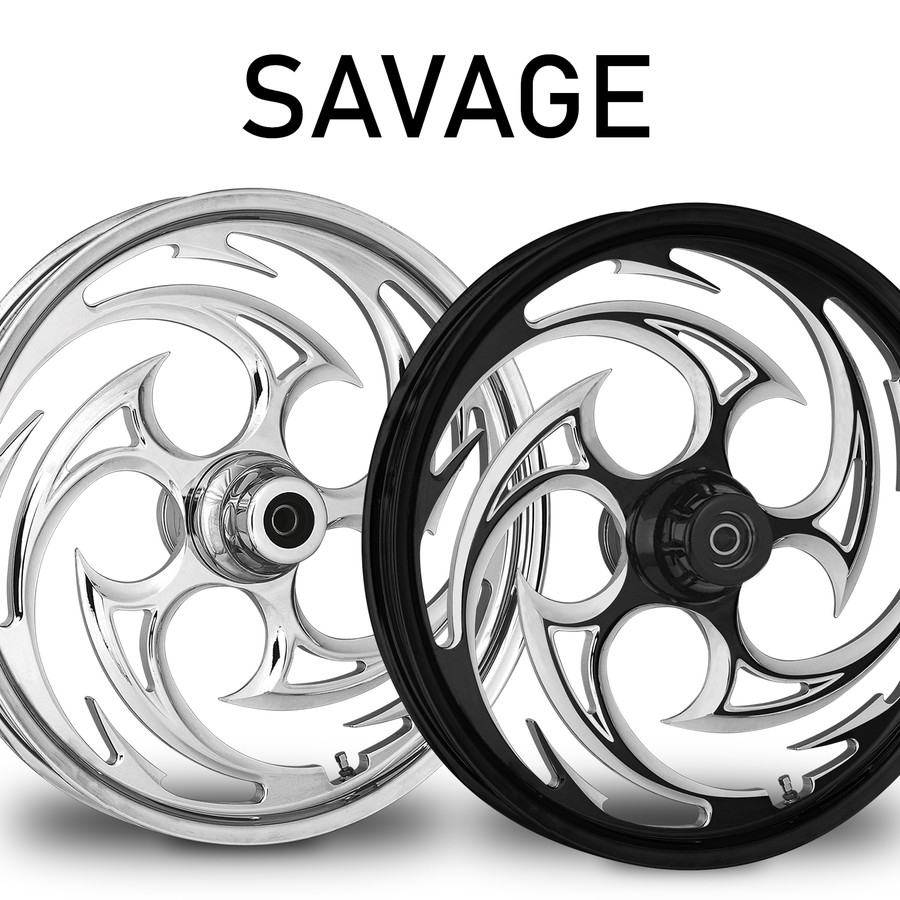 Savage Trike Wheels for Harley Tri Glide & Freewheeler – Chrome, Eclipse & Black | RC Components