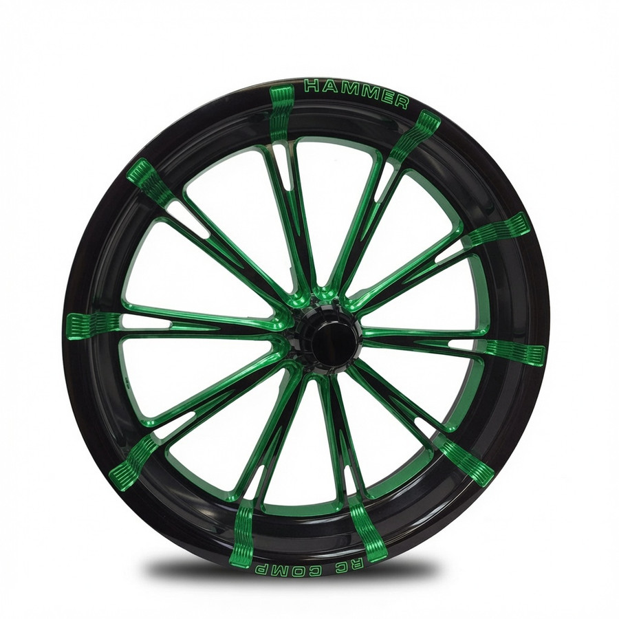 Hammer Green Kolor Pop | 15" & 17" Spindle Mount Drag Wheels