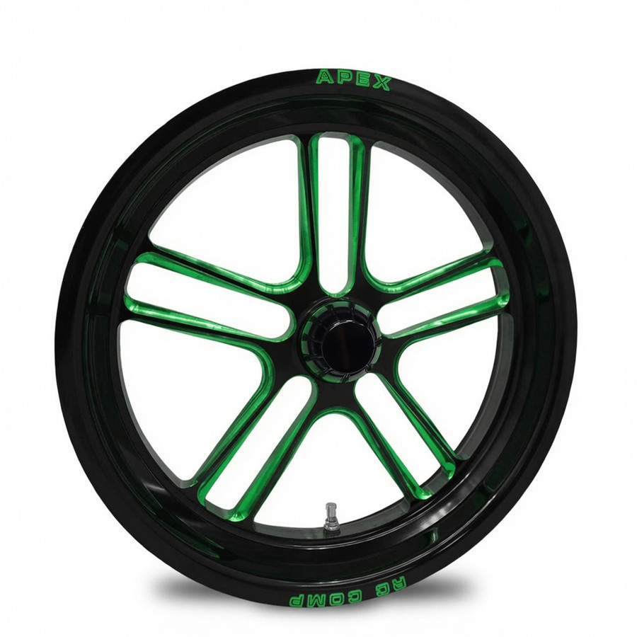 Apex Green Kolor Pop | 15" & 17" Spindle Mount Drag Wheels