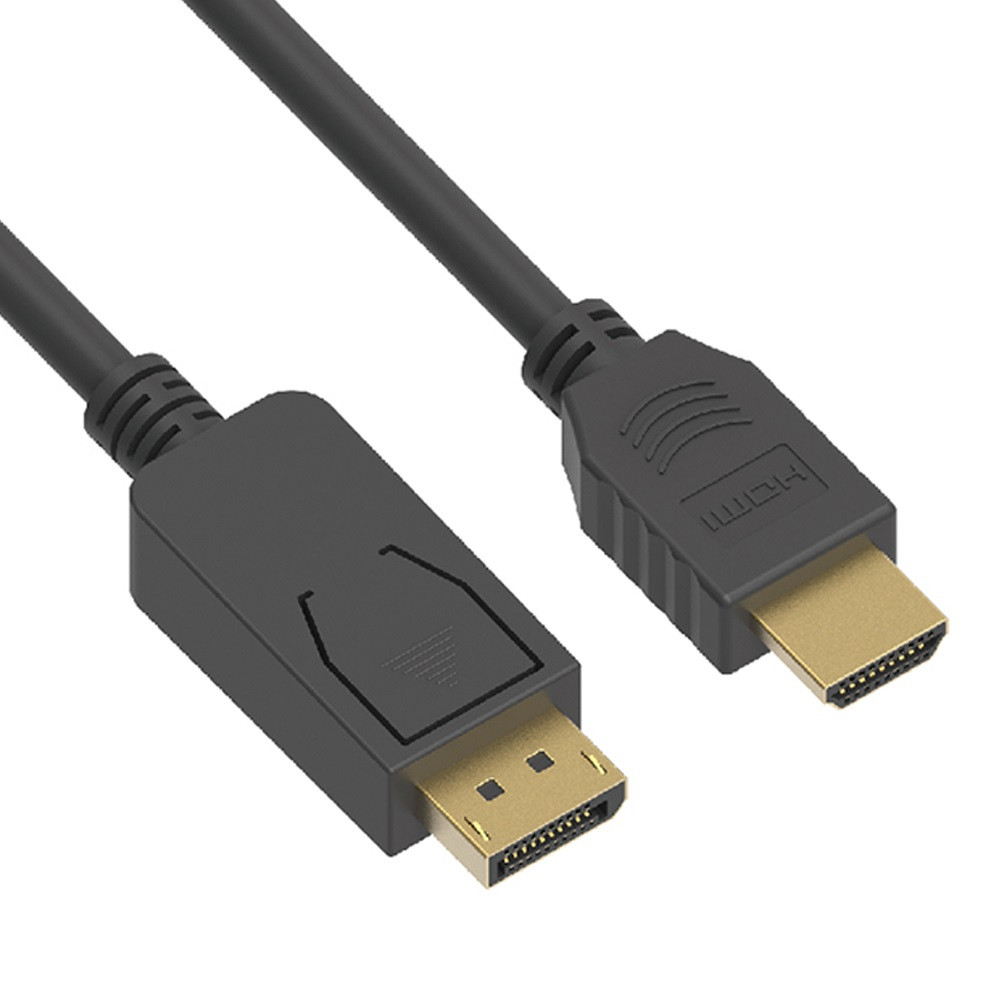 10 Foot DisplayPort 1.2 Male to HDMI Male Cable, UHD 4K 30p
