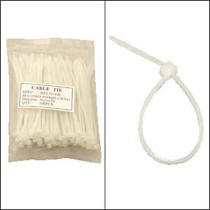 Bag of 100 4" Clear Cable Ties