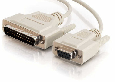 10 Foot DB9 Female to DB25 Male Serial RS232 Modem Cable