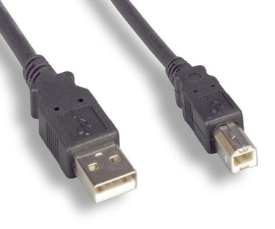 15 Foot USB 2.0 Type A Male to Type B Male Cable - Black