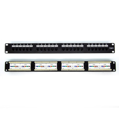Cat6 110 Type Patch Panel 24 Port Rackmount