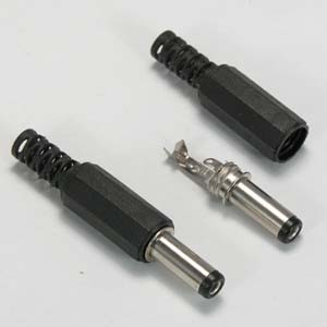 2.1mm x 5.5mm Round DC Plug Solder Type