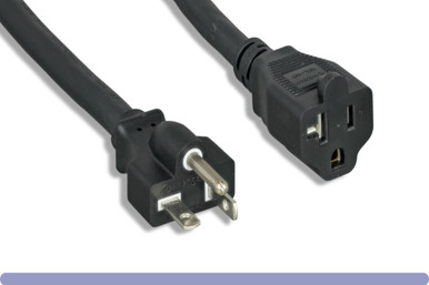 15 Foot 5-20 12 Awg, 20A, 125V Power Extension Cable
