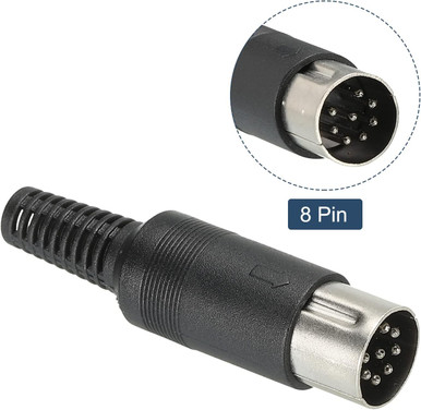 8 Pin Din Male Solder Plug
