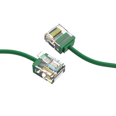 6 Foot Cat 6A UTP Super-Slim Ethernet Network Cable 32AWG - Green