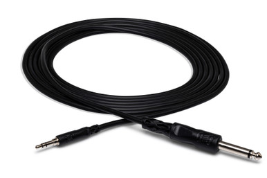 HOSA CMP-103 Mono Interconnect, 1/4 in TS to 3.5 mm TRS, 3 feet