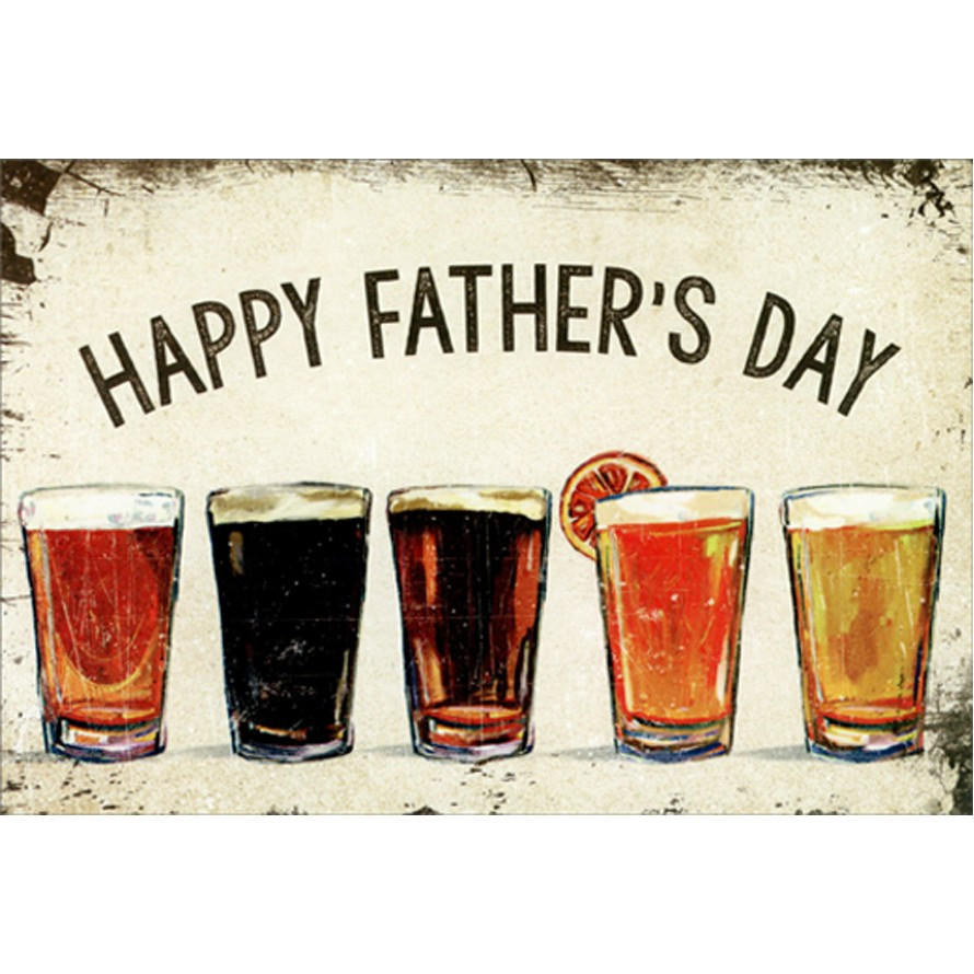 Five Glasses of Beer Father's Day Card | PaperCards.com