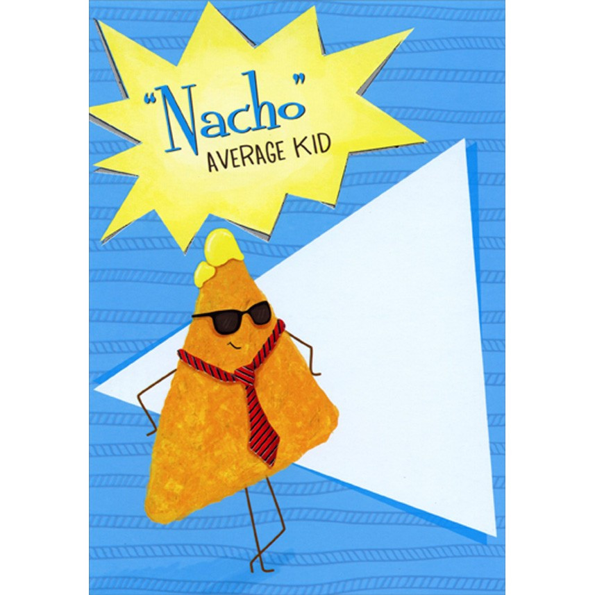 Nacho Chip with Red Tie Juvenile : Kids Birthday Card for Young Boy ...