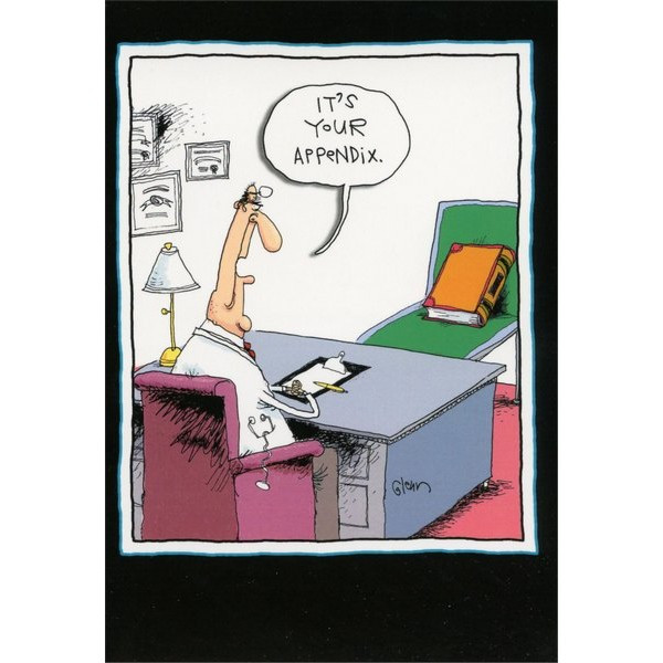 Your Appendix Funny / Humorous McCoy Bros Get Well Card | PaperCards.com
