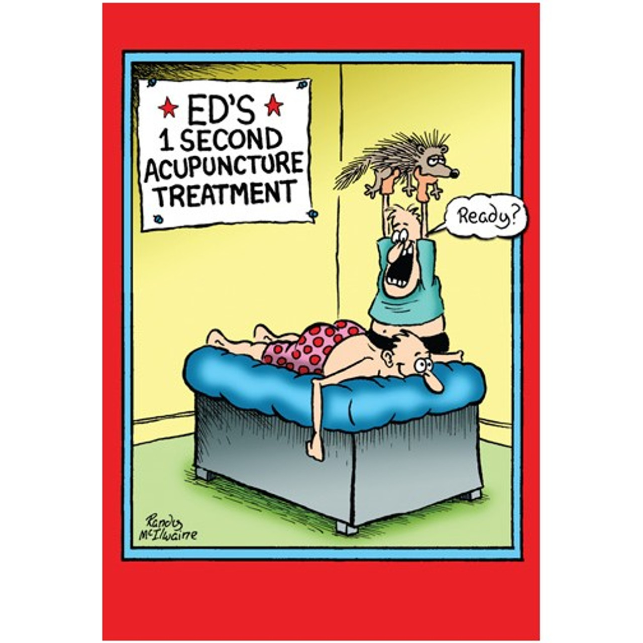 Acupuncture Funny Humorous Get Well Card