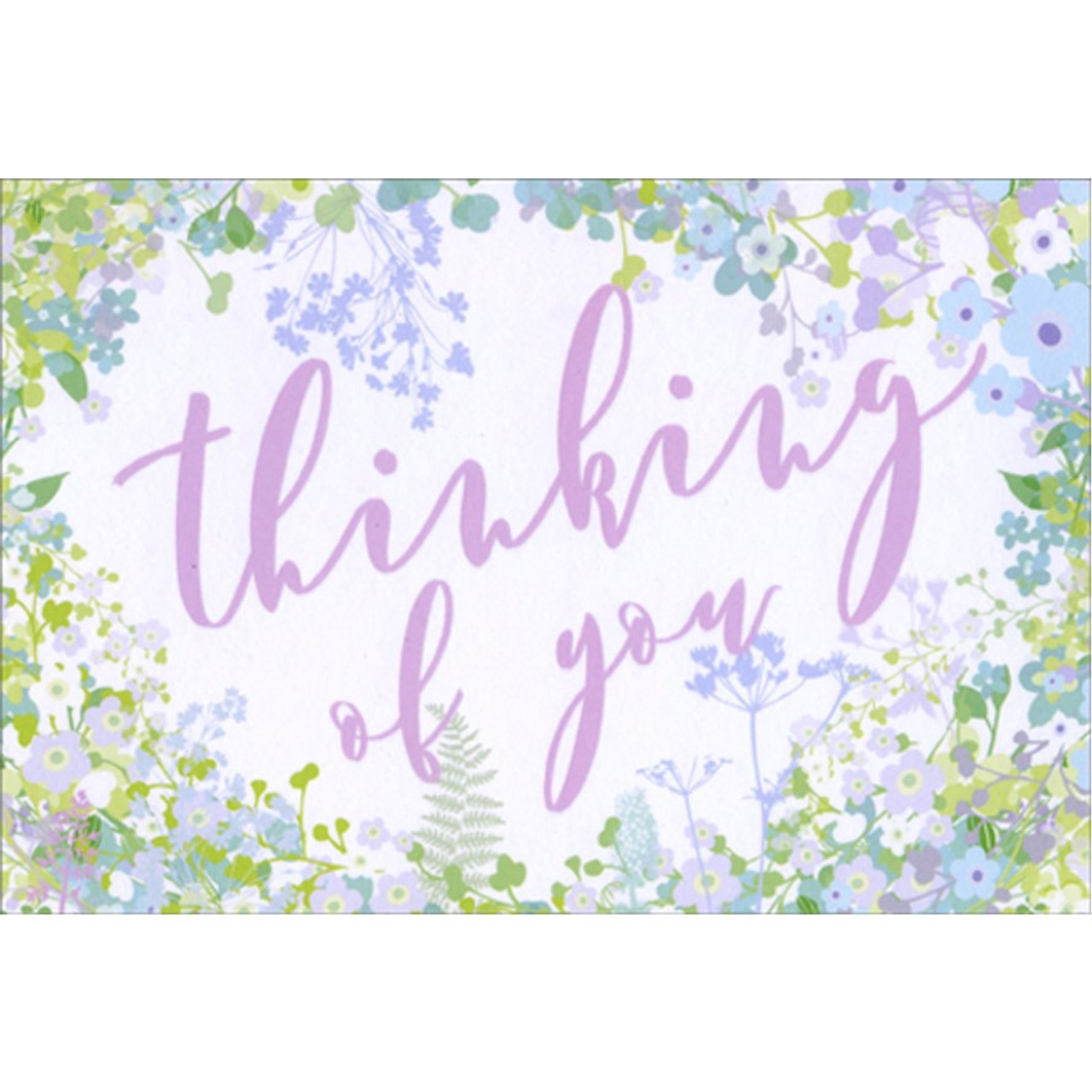 Thinking of You Wildflower Border Get Well Card | PaperCards.com