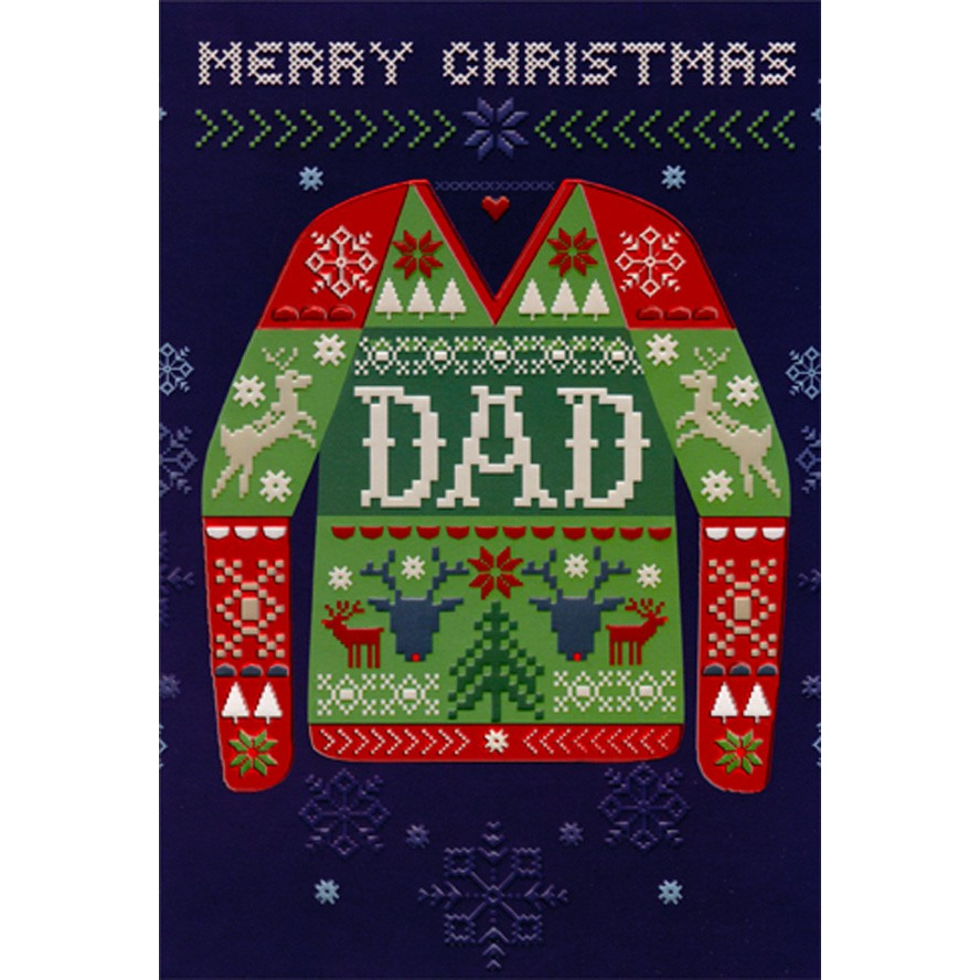 Dad Knit Sweater Dad Christmas Card | PaperCards.com