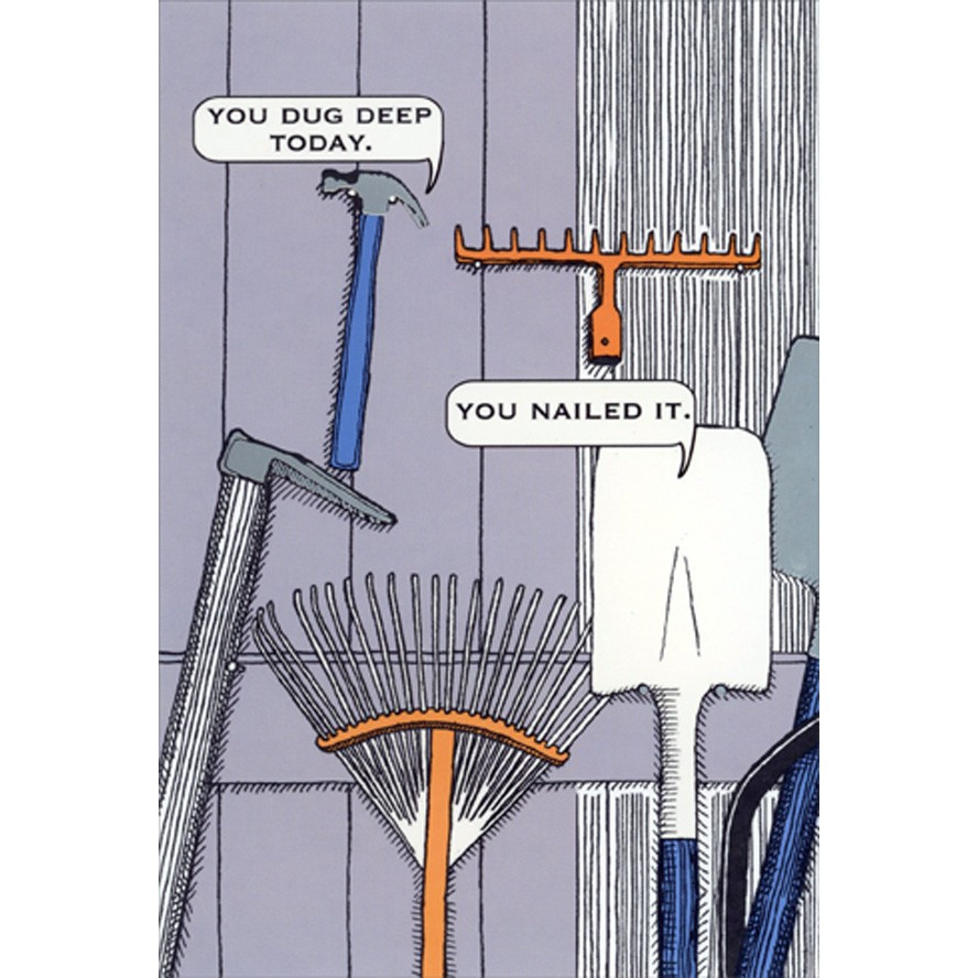 Dug Deep : Nailed It Funny / Humorous Congratulations Card | PaperCards.com