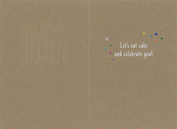 Happy You Were Born Candles on Brown Birthday Card | PaperCards.com