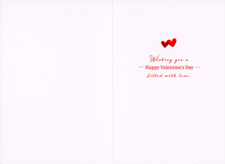 Small Red Falling Hearts on White Valentine's Day Card to Someone Very ...