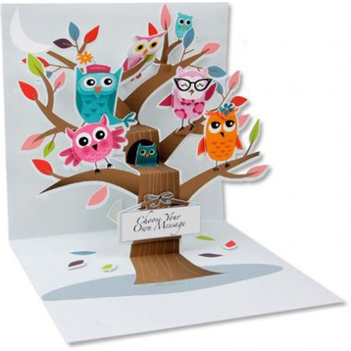 Owls Pop-Up Greeting Card | PaperCards.com