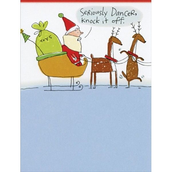 Dancer Dancing Package of 8 Funny Christmas Note Cards | PaperCards.com