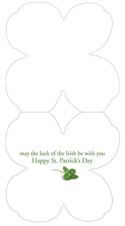 Four Leaf Clover Die Cut St. Patrick's Day Card | PaperCards.com