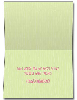 Innovations Rhymes with Orange Funny / Humorous Baby Congratulations ...