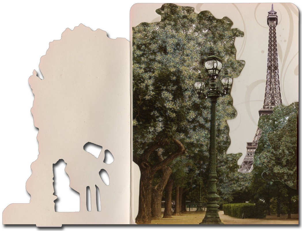 Eiffel Tower Die Cut 3D Blank Note Card | PaperCards.com