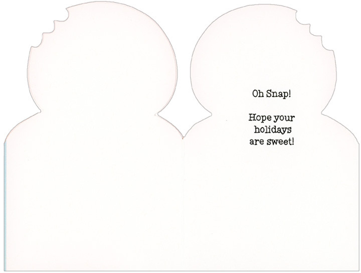 Gingerbread Man with Bite Mark Humorous / Funny Christmas Card ...
