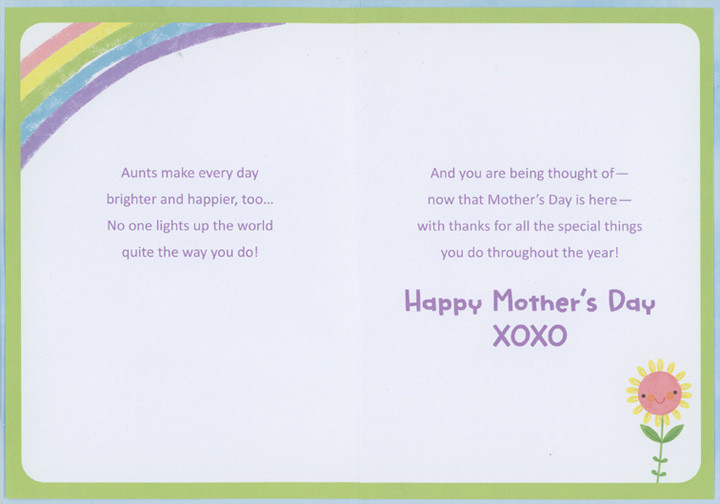 Sending Smiles to You, Aunt: Colorful Smiling Flowers and Rainbow ...