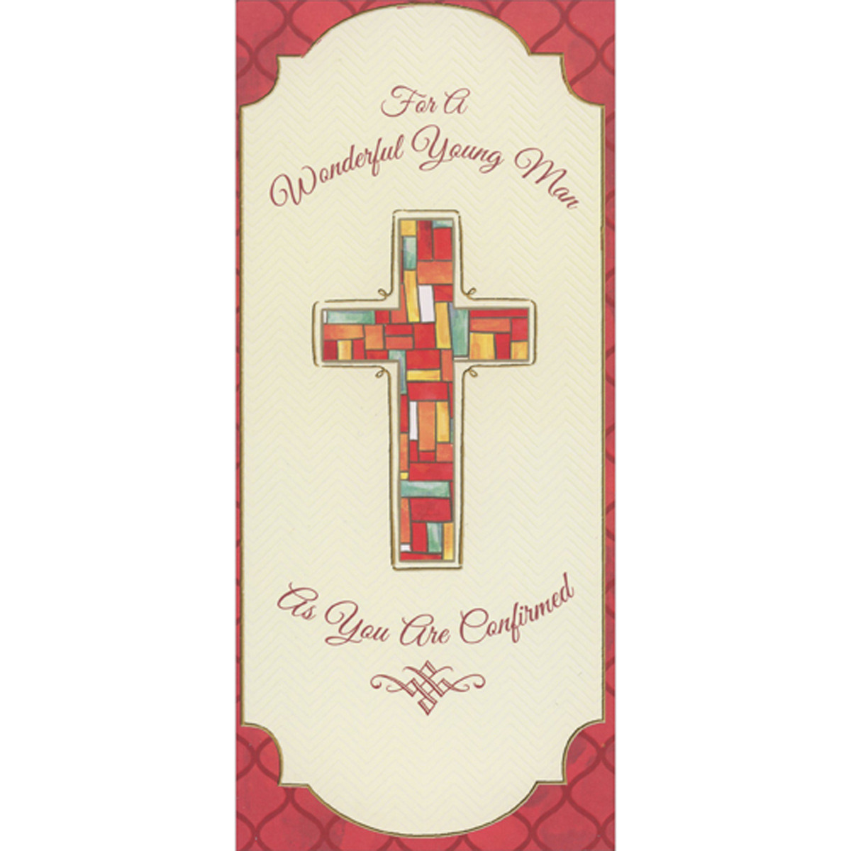 Colorful Stained Glass Cross with Thin Gold Border Money Holder : Gift ...