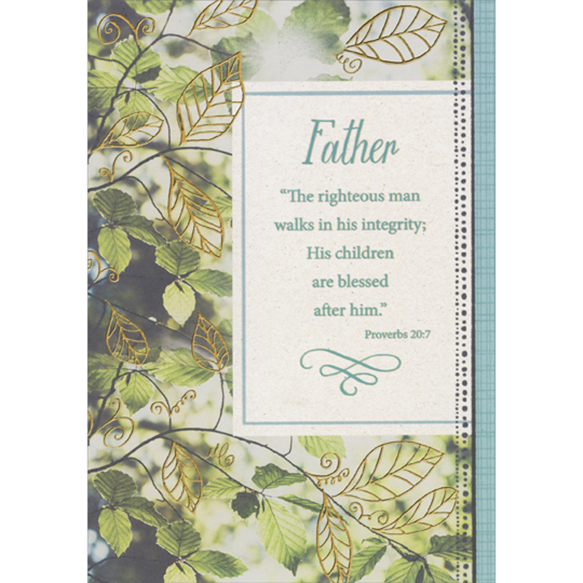 The Righteous Man Walks in His Integrity: Gold Foil Leaves on Branches ...